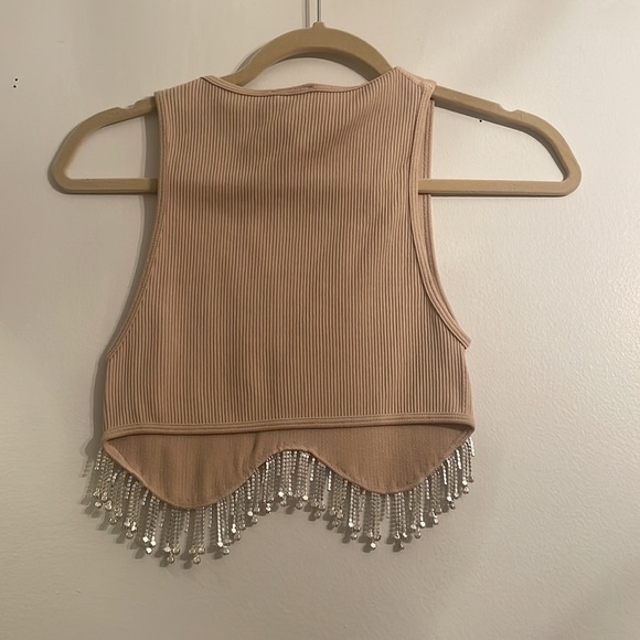Zara | Tops | Nwt Zara Diamond Drop Crop Top | Poshmark